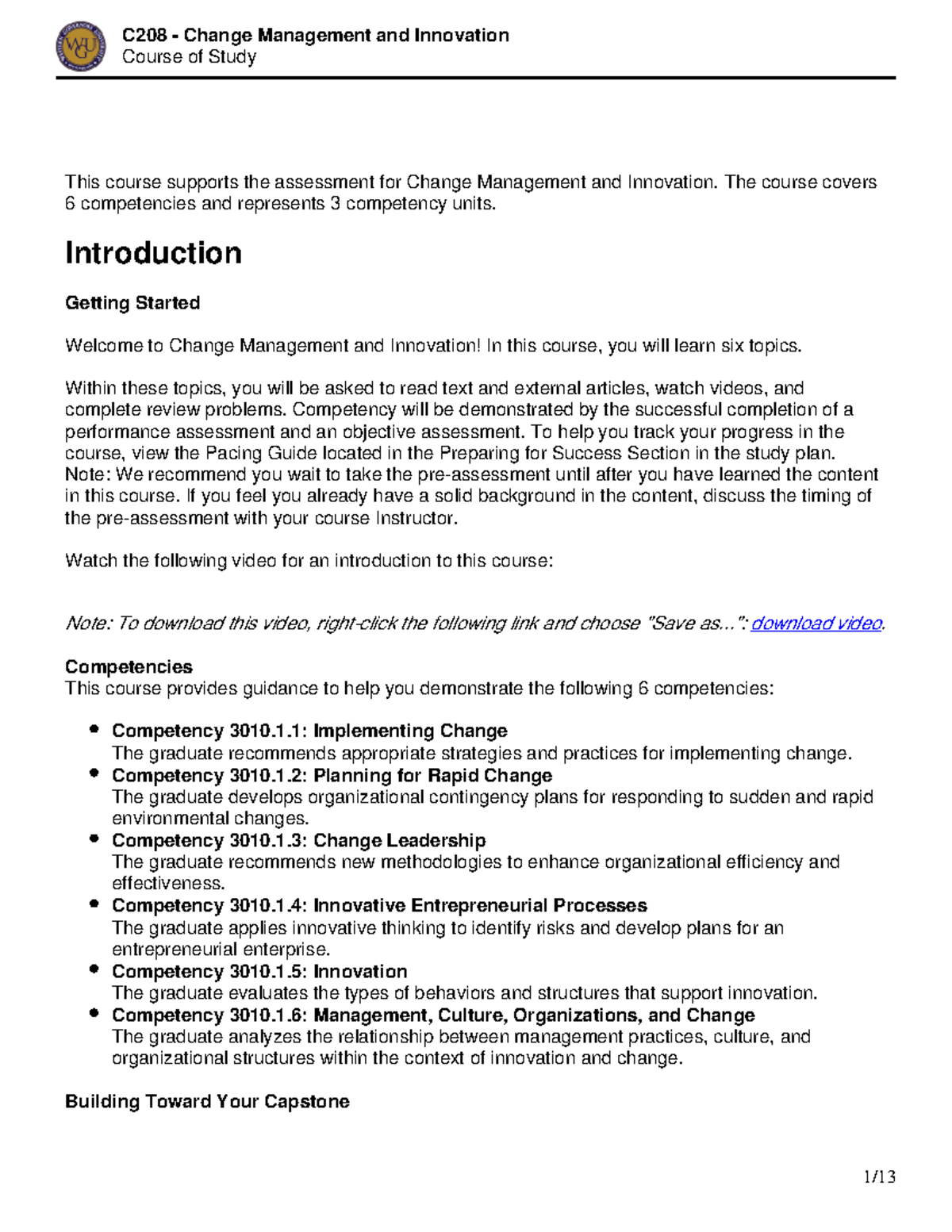 Course Summary - Course of Study This course supports the assessment ...