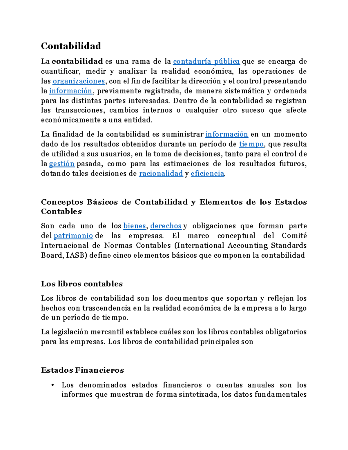 Contenido 1er. parcial 2019 - Contabilidad La contabilidad es una rama ...