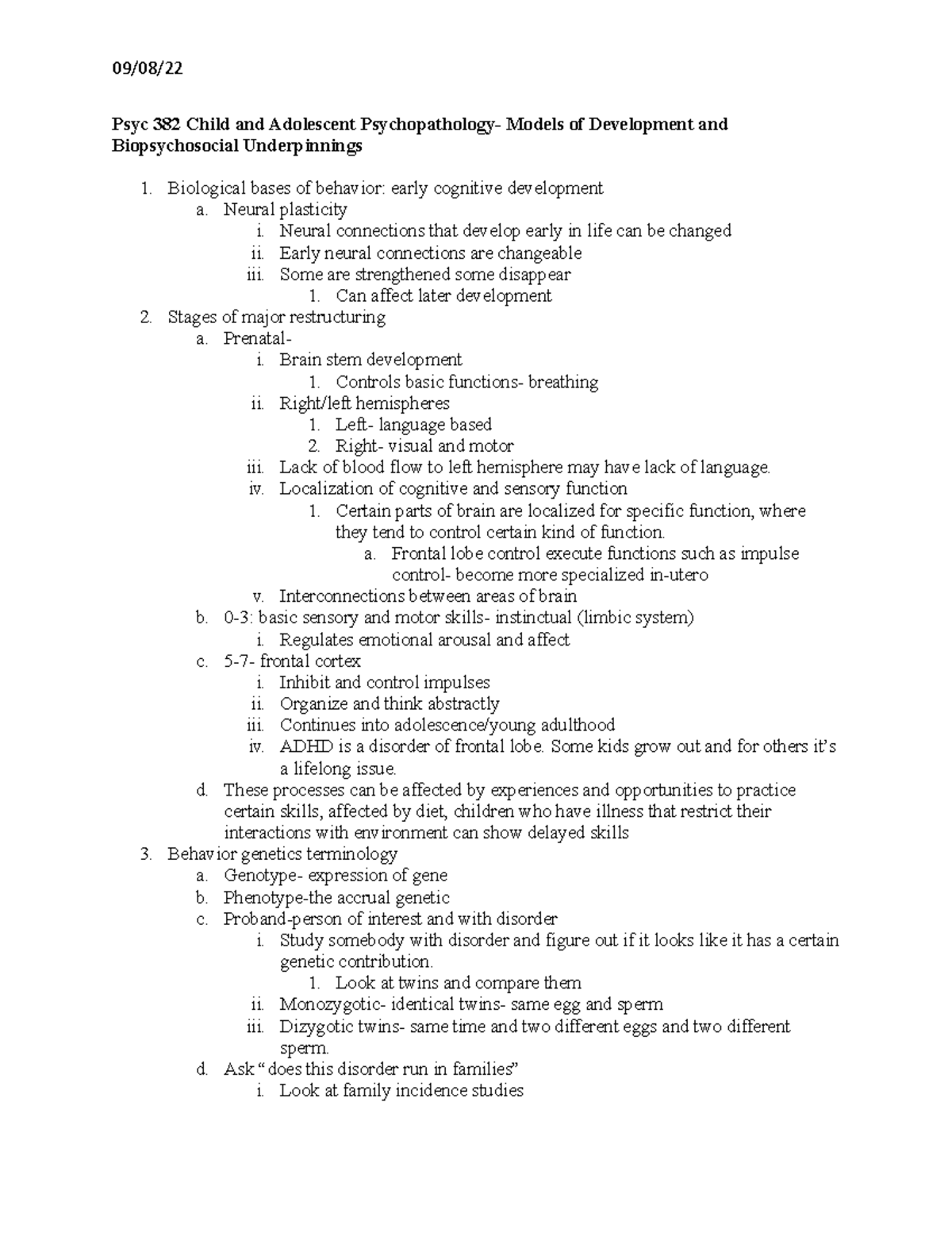 Psyc 382- Lecture 2 - Dr. Lynnda Dahlquist - Psyc 382 Child and ...