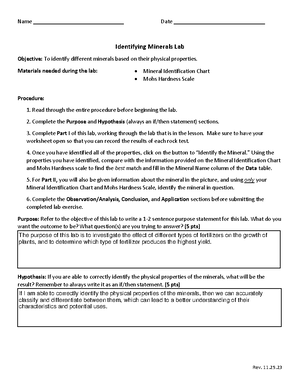 Igneous+Rock+Identification+Lab - IGNEOUS ROCK IDENTIFICATION LAB Name ...