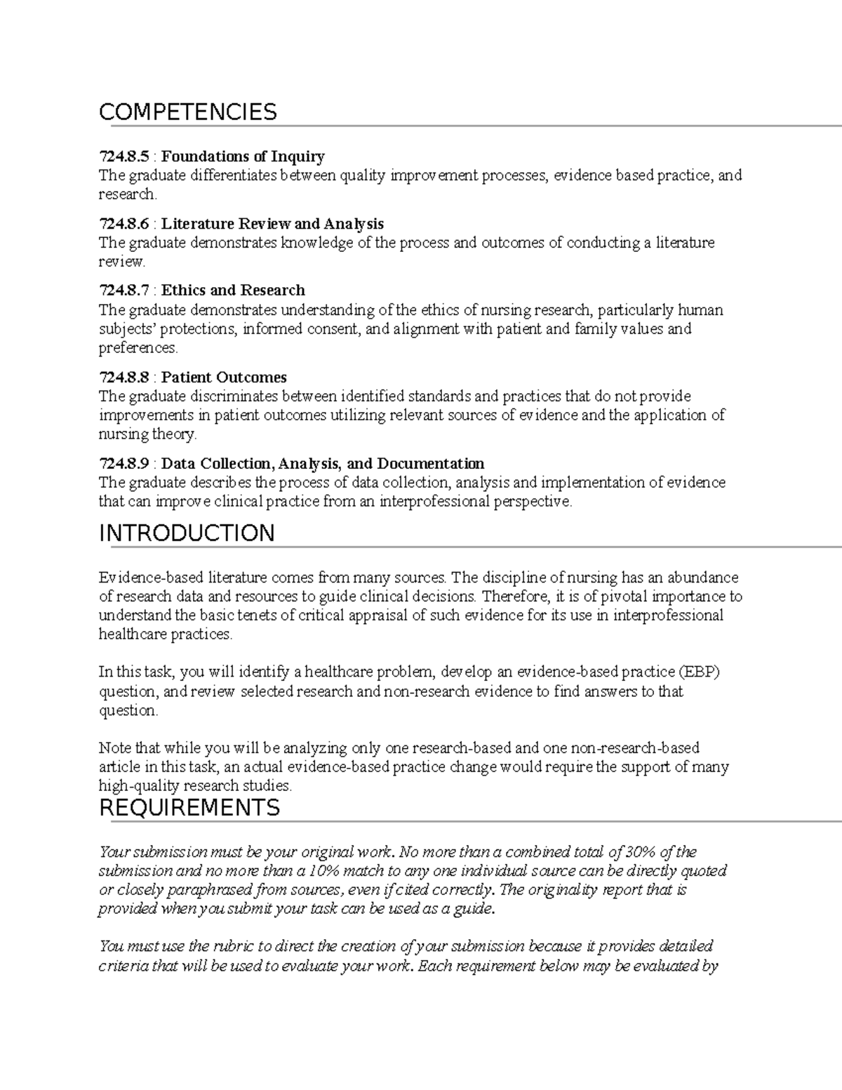 C361 iinstructions - C361 instructions to pass - COMPETENCIES 724.8 ...