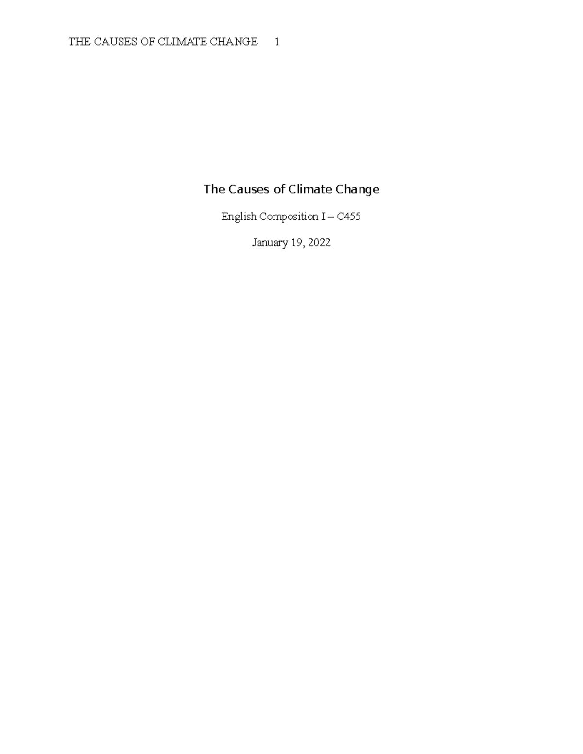 The Causes of Climate Change - The Causes of Climate Change English ...