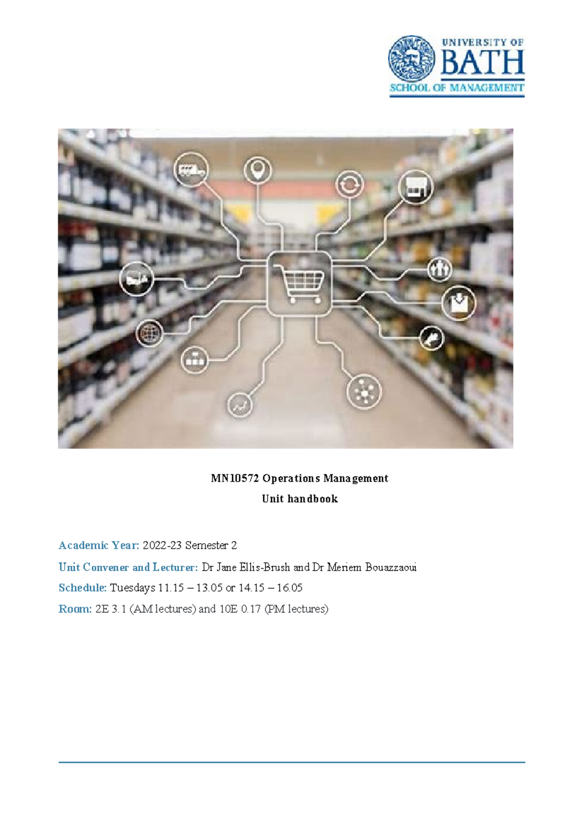 Operations unit outline - MN10572 Operations Management Unit handbook ...