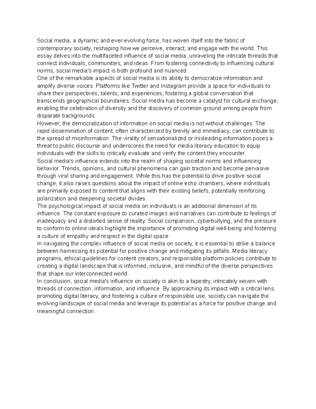 Unveiling the Social Tapestry Navigating the Complex Influence of ...