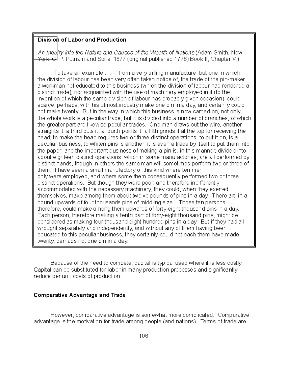 Introduction to Microeconomics(18) - Division of Labor and Production ...