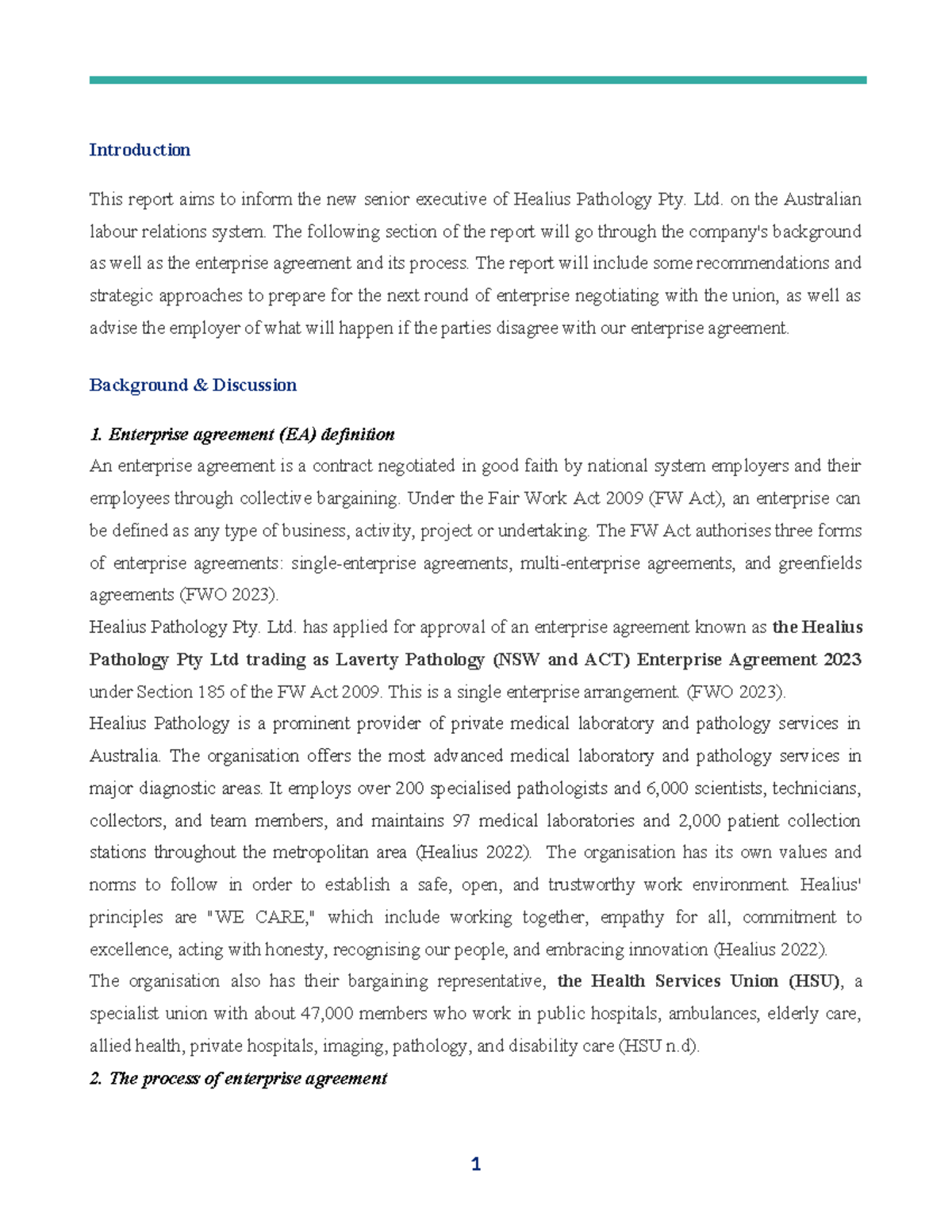 Assignment 2 - BUSM4769 - Employee Relations - Introduction This report ...