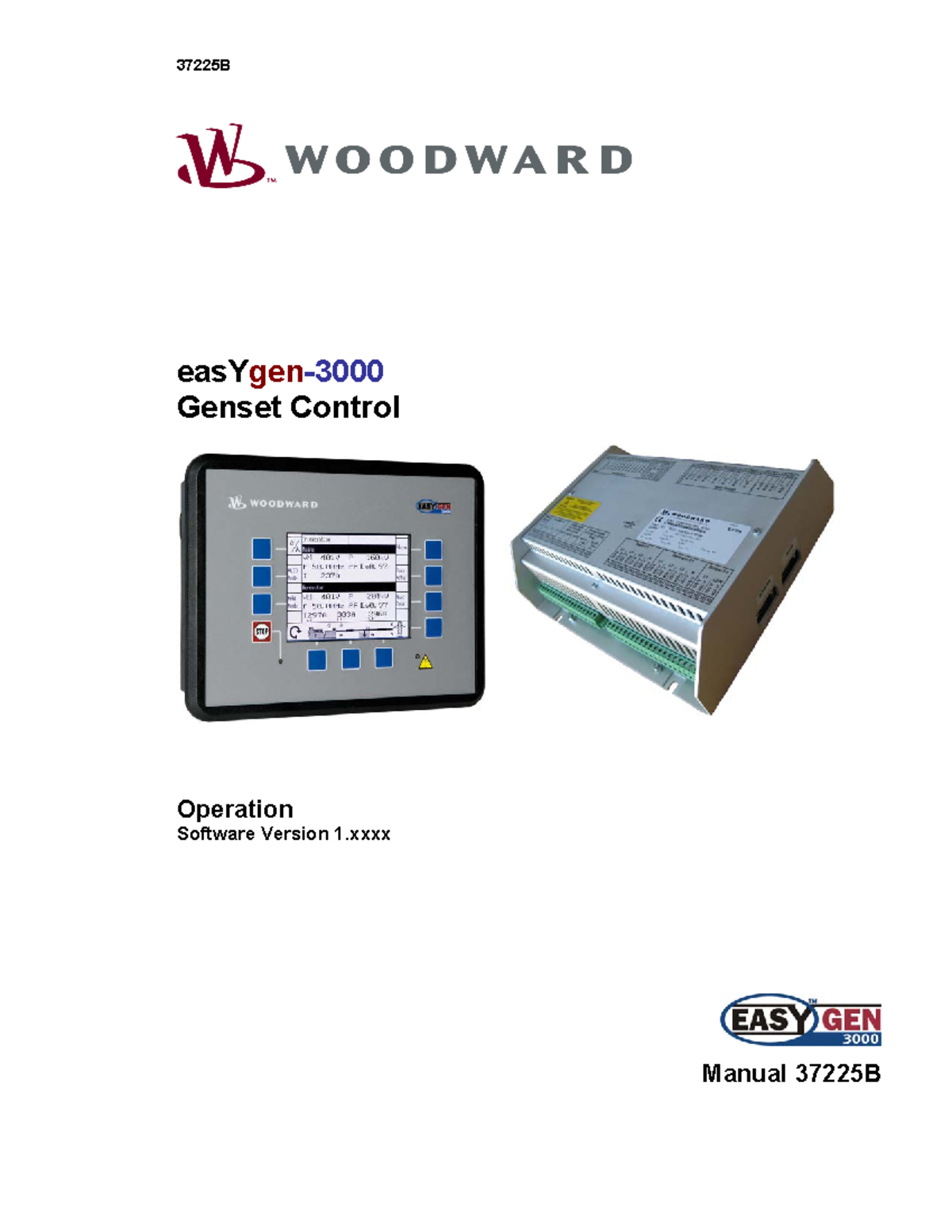 Woodward Easygen 3000 control panel manual - 37225B Operation Software ...