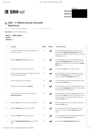 2019 - 2-1 SIMnet Activity Microsoft Word Exam - SIMnet - - Studocu