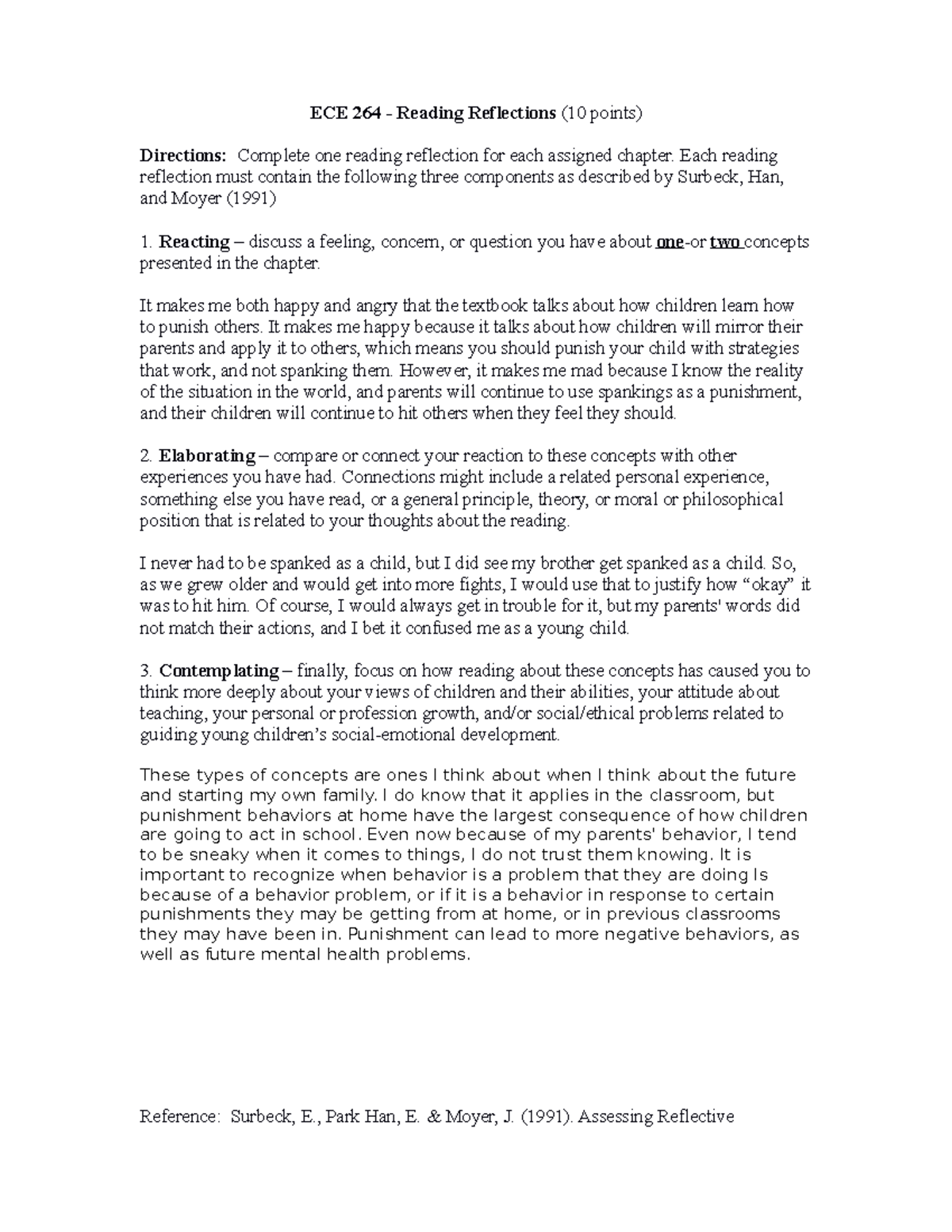 Reading Reflection Chp. 10 - ECE 264 - Reading Reflections (10 points ...