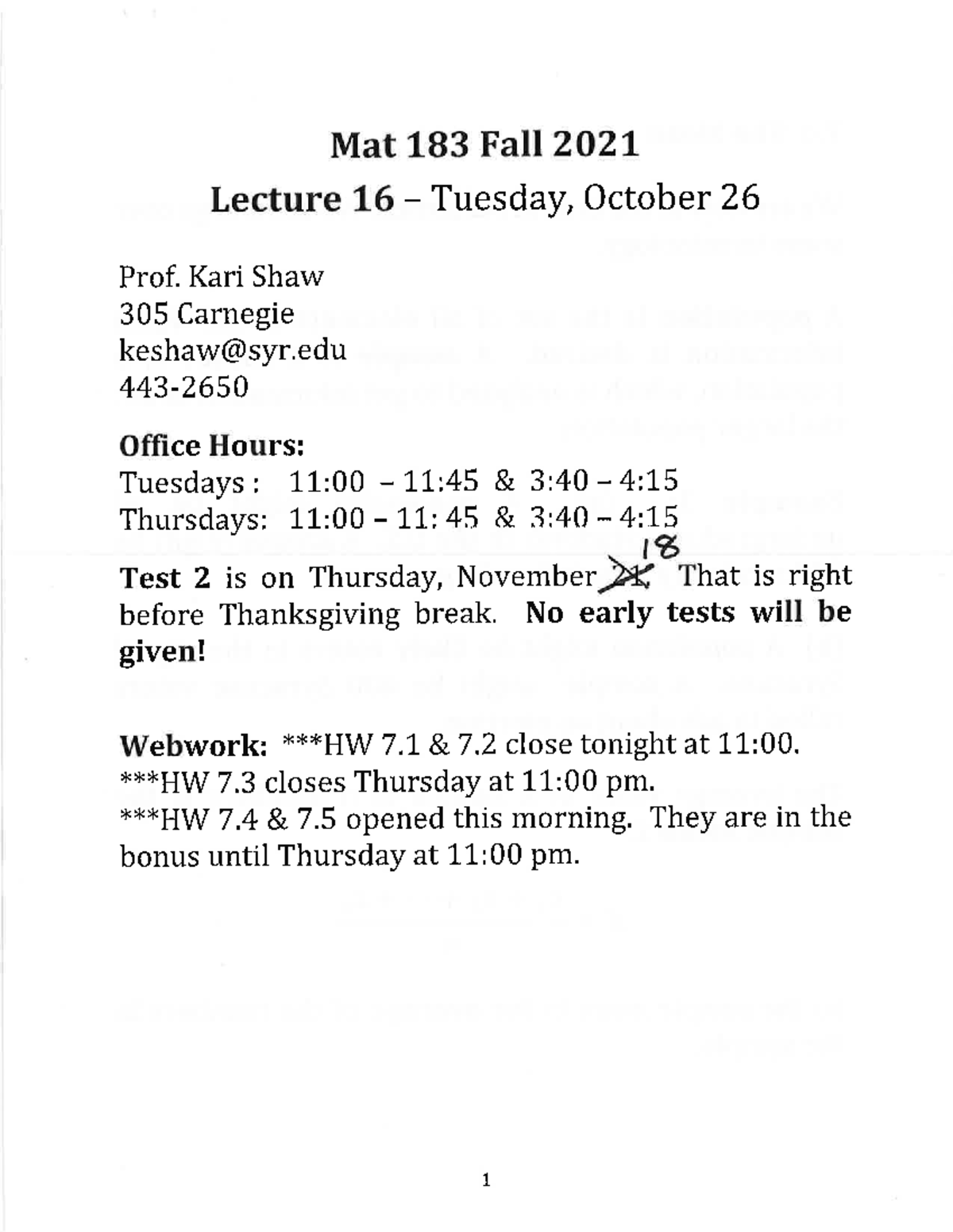 Mat 183 Lecture 16 Notes Mat 183 Studocu