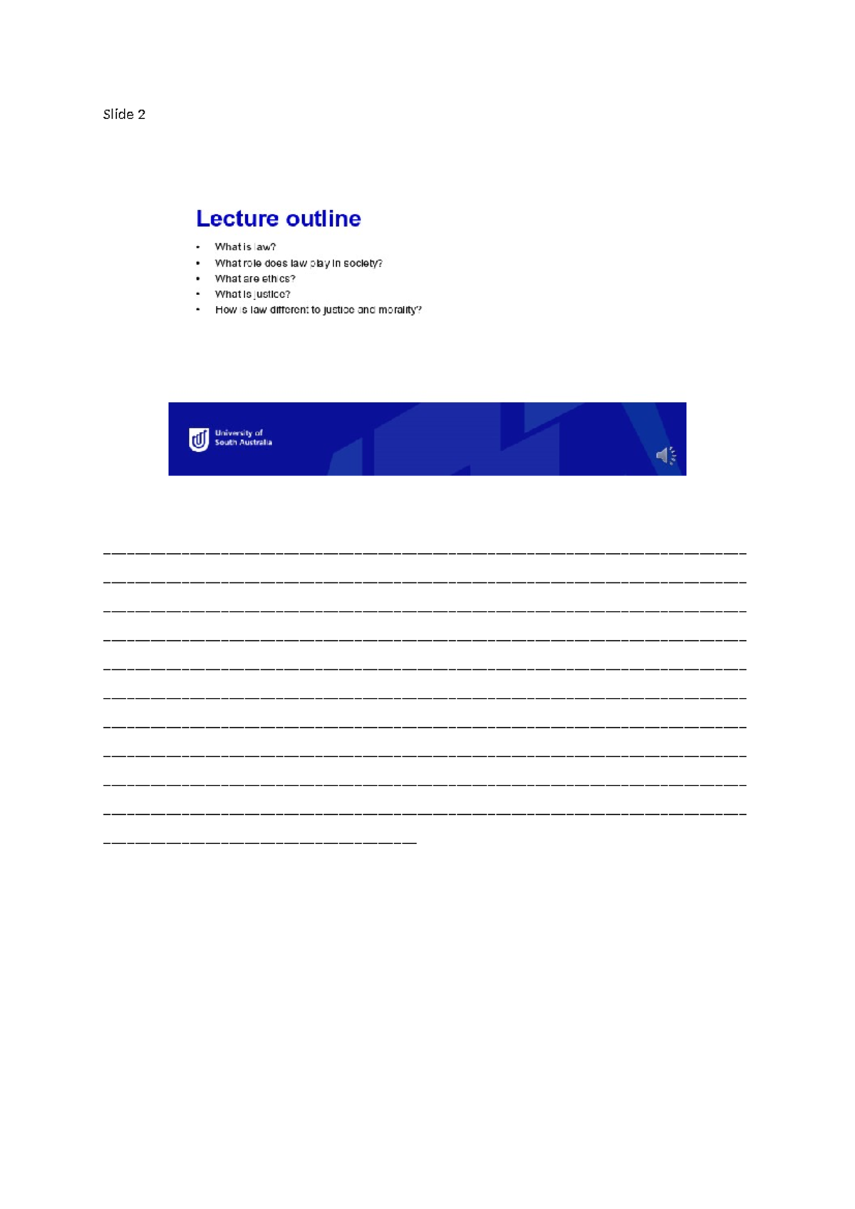 Week 1 Lecture handouts 2 - - Studocu