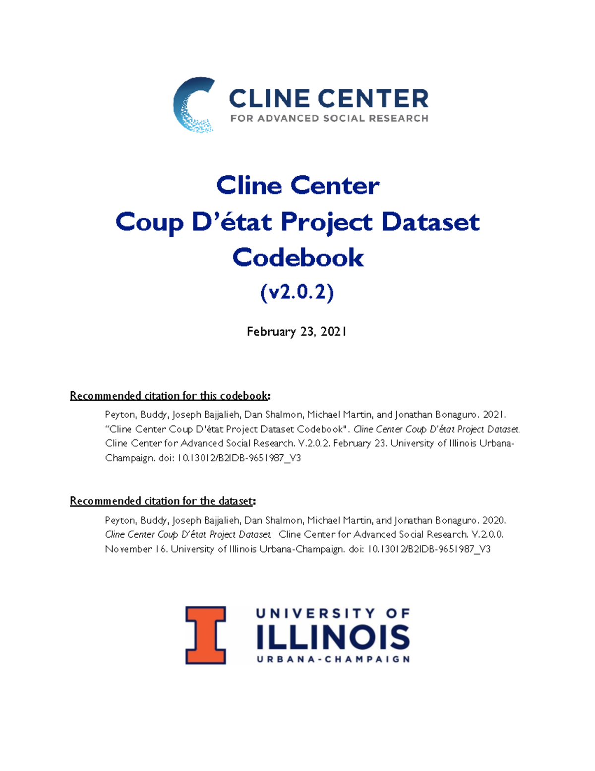 CDP v.2.0.2 Codebook - Notes on what a military coup is - Cline Center ...