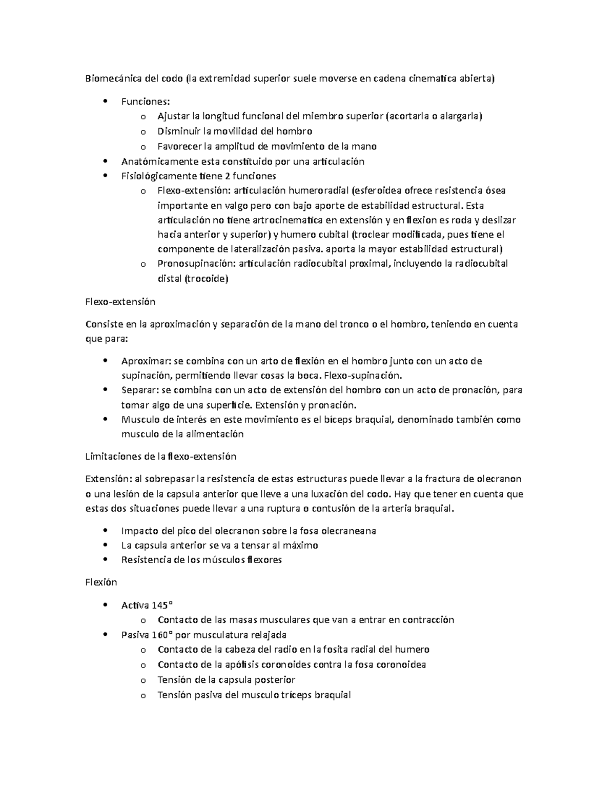 Biomecánica del codo - codo - Biomecánica del codo (la extremidad ...