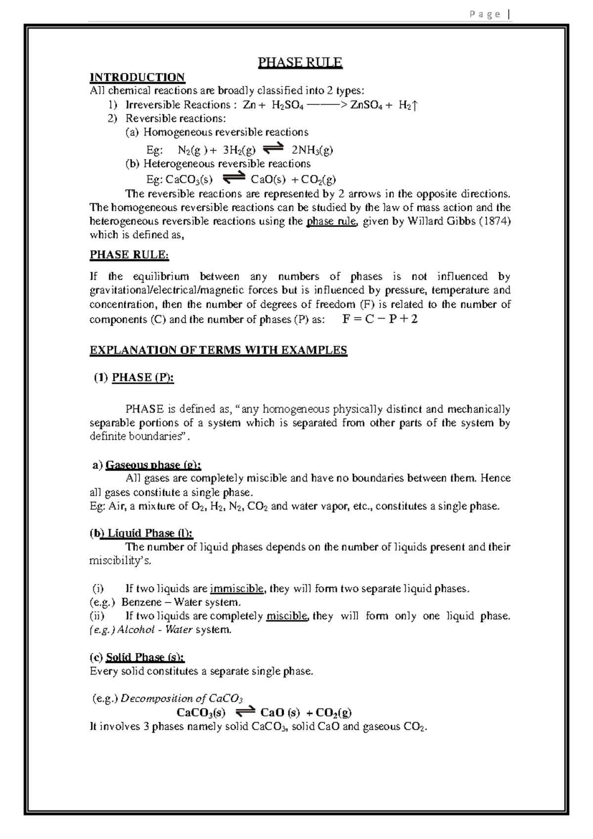 Engineering Chemistry II - P PHHAASSEE RRUULLEE INTRODUCTION All ...