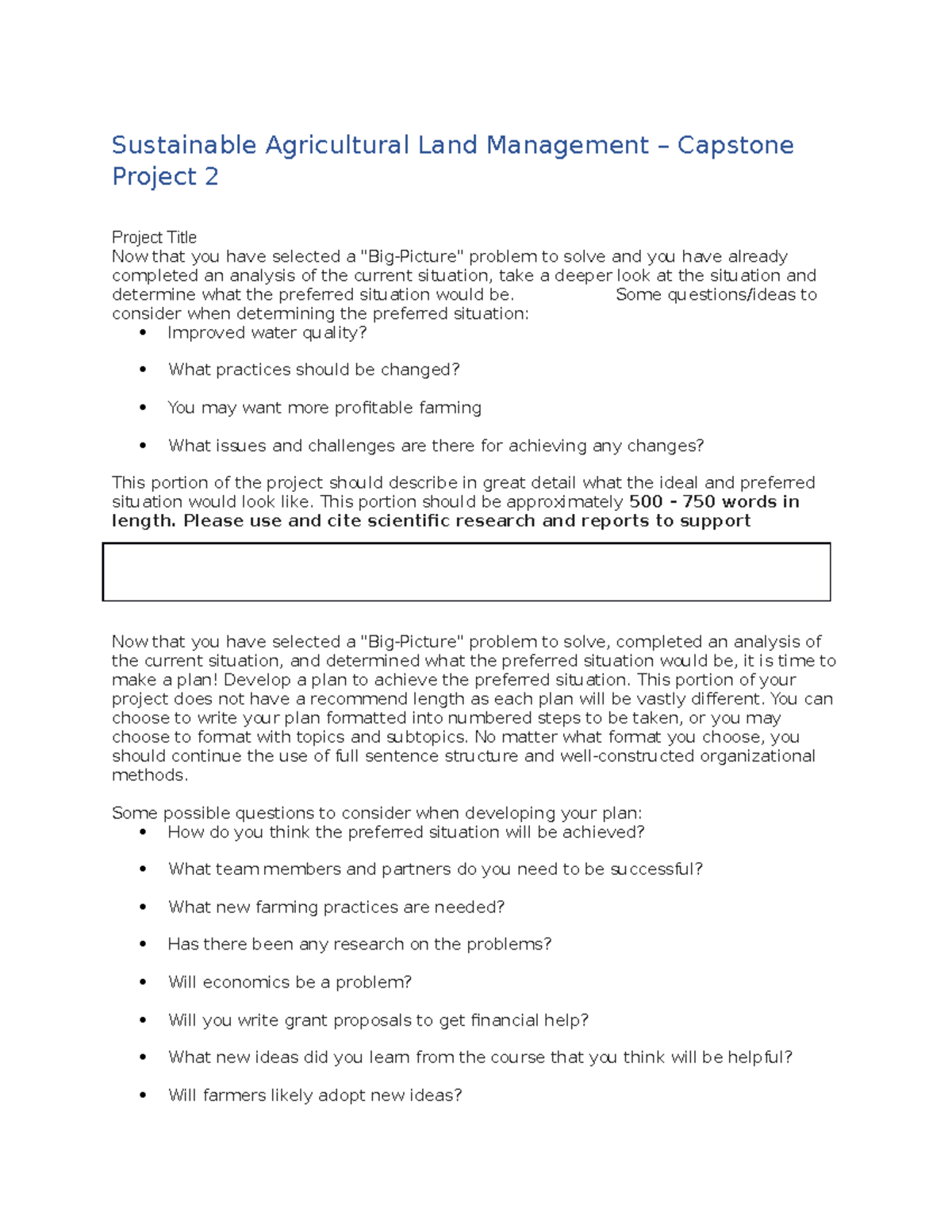 Sustainable Agricultural Land Management Capstone 2 - Sustainable ... Sustainable Agricultural Land Management Capstone 2 - Sustainable ...