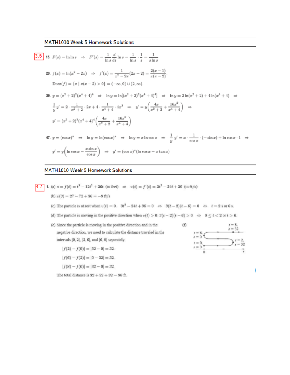 Maths 1010 Homework solutions - Studocu