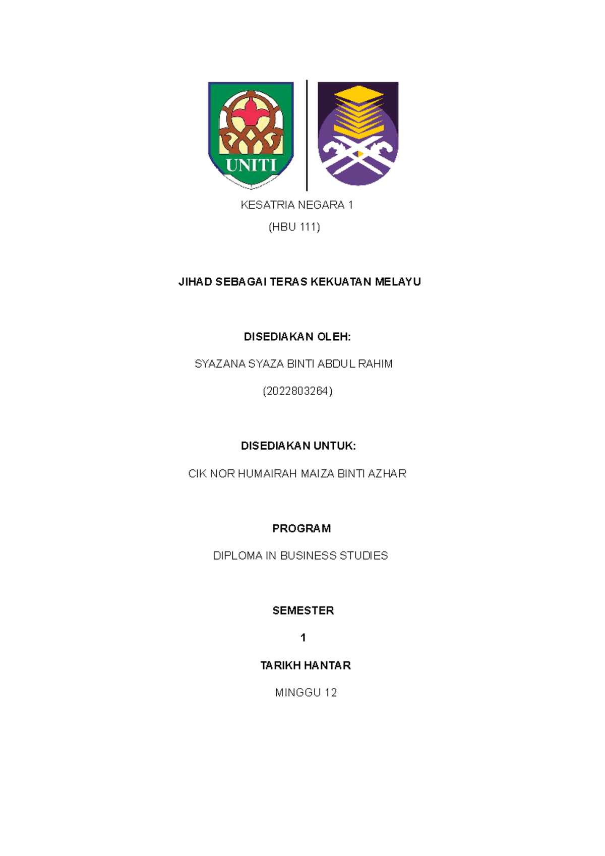 Document (3) hbu - KESATRIA NEGARA 1 (HBU 111) JIHAD SEBAGAI TERAS ...