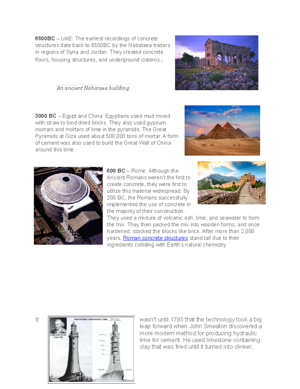 Concrete - rs work - 6500BC – UAE: The earliest recordings of concrete ...