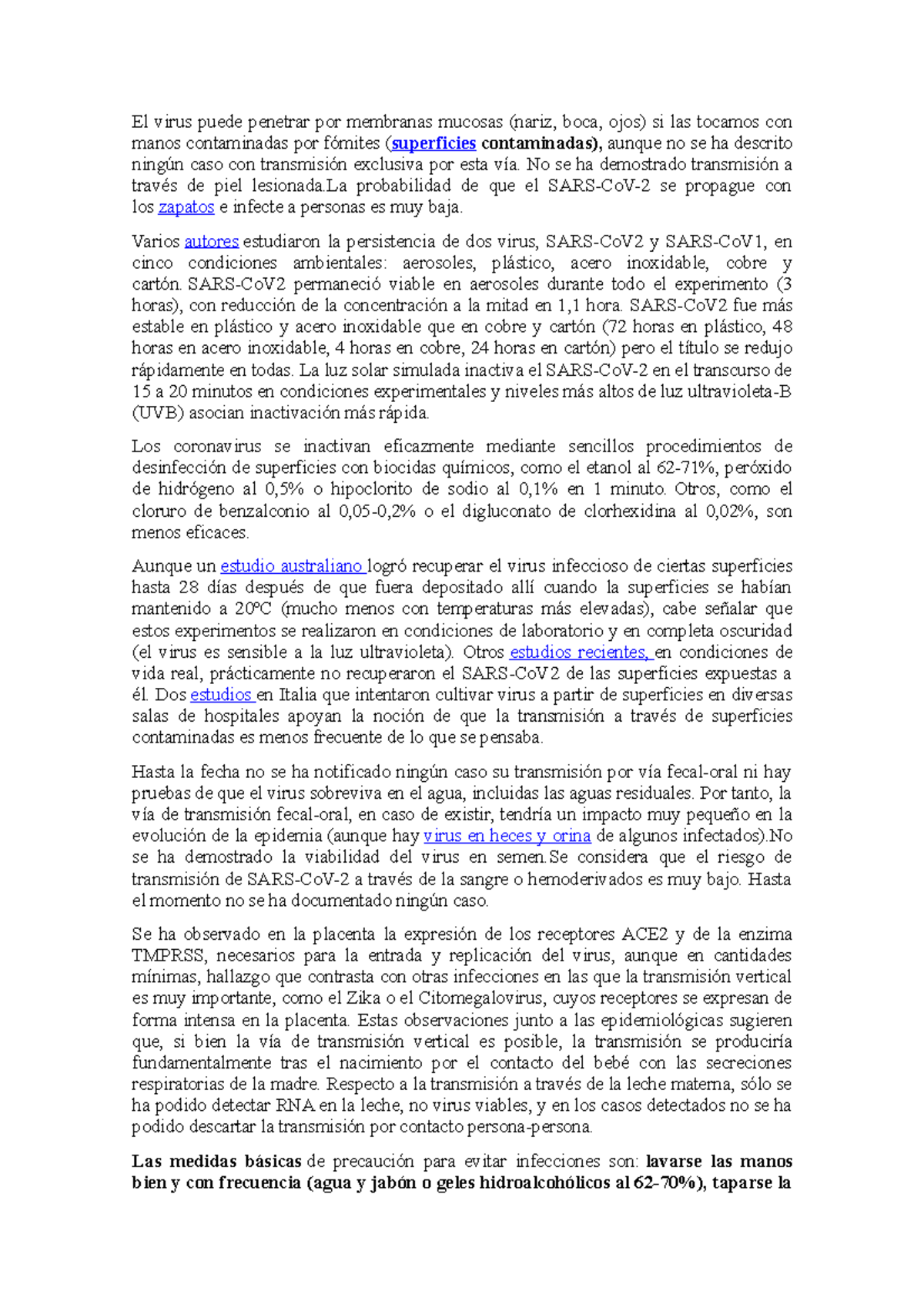 Covid 19 - dfdfg - El virus puede penetrar por membranas mucosas (nariz ...