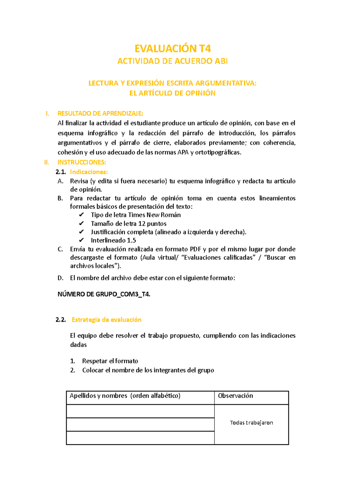 Grupo 09 COMU3 T4 - Examen T4 de comunicación 3 UPN Examen T4 de comunicación 3 - EVALUACIÓN T ...