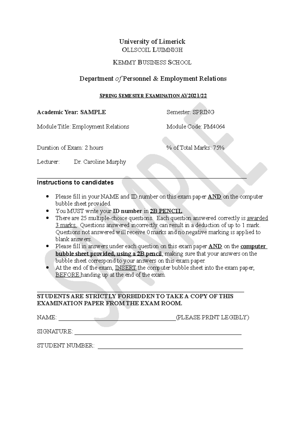 PM4064 April Sample Paper With Answers University Of Limerick pm4064-april-sample-paper-with-answers-university-of-limerick