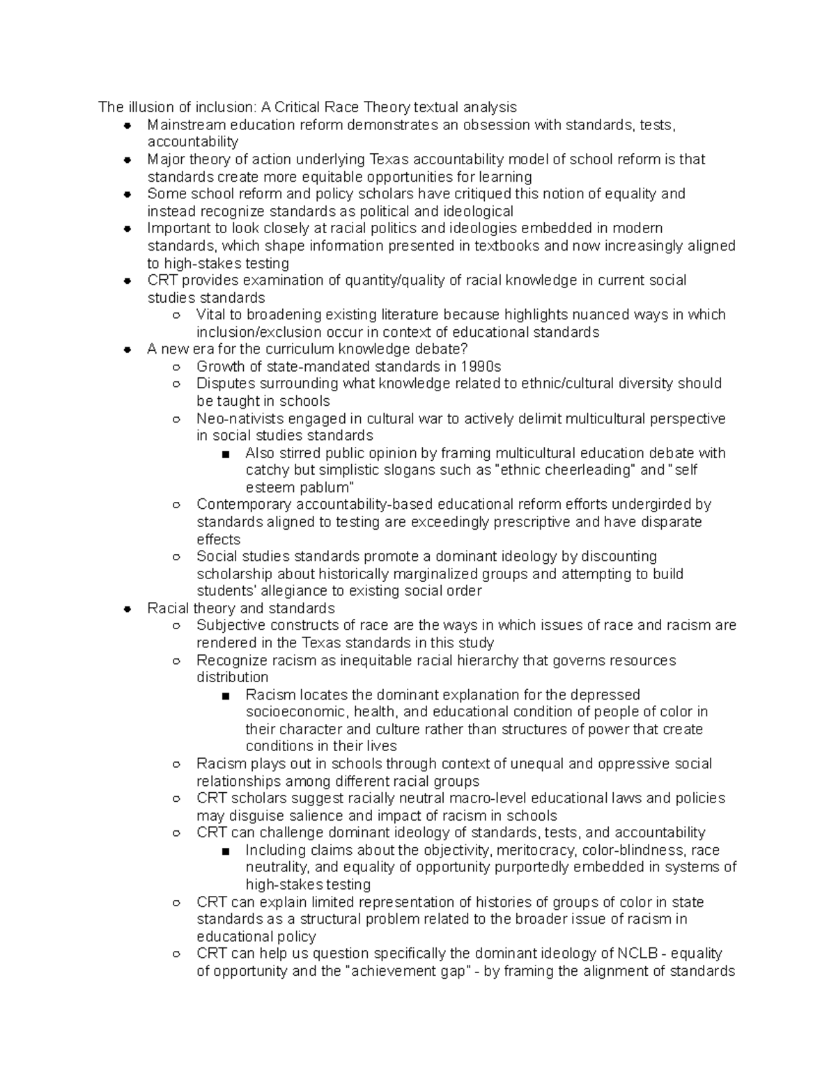 The illusion of inclusion A Critical Race Theory textual analysis ...