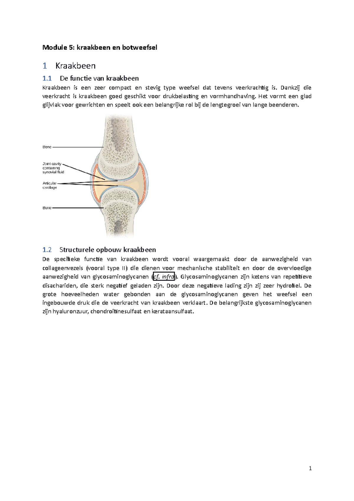 Histologie samenvatting module 5 - Module 5: kraakbeen en botweefsel 1 ...