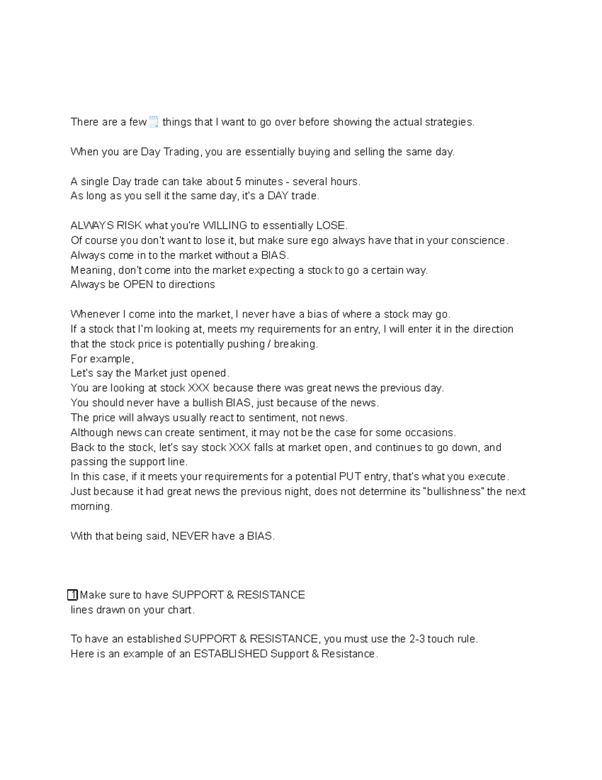 Kevin Trades- Options Training - There are a few🗒 things that I want to ...