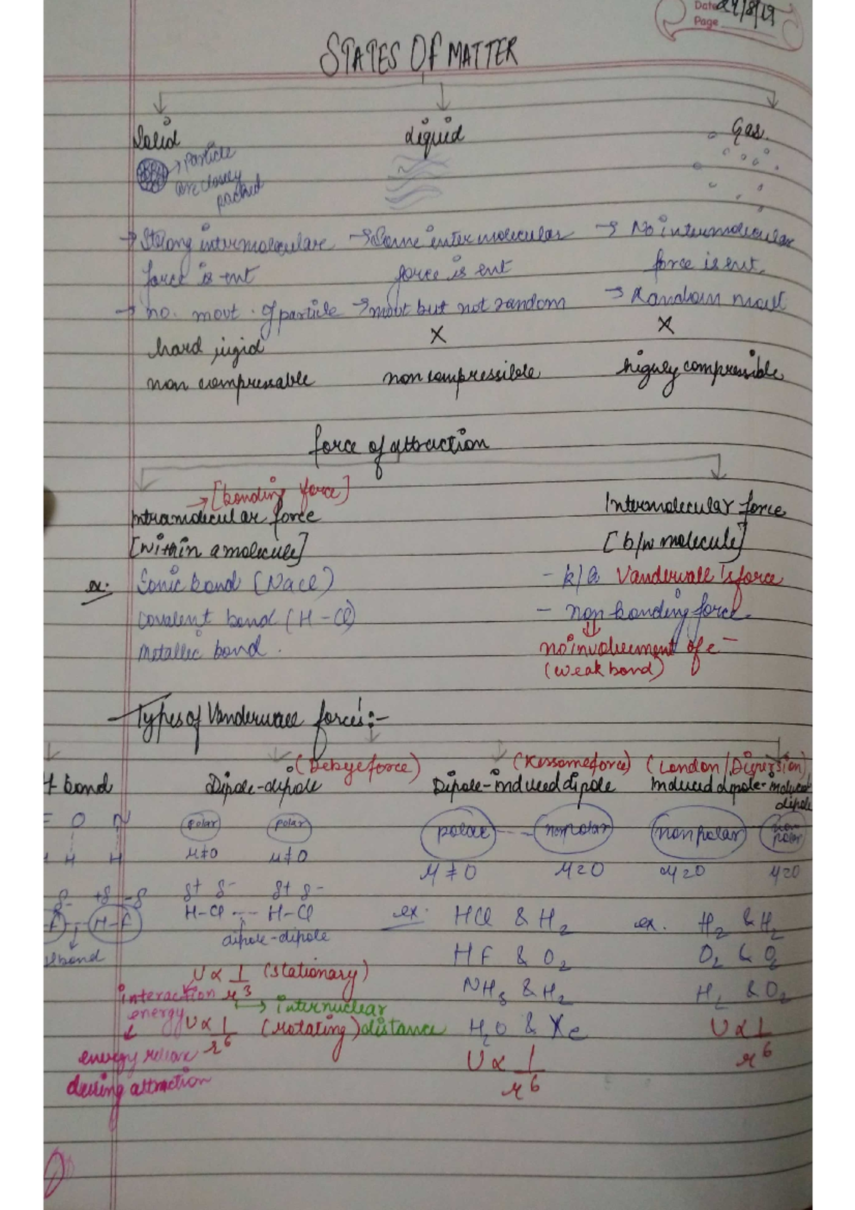 States of Matter - class notes available - Physics HL - Studocu