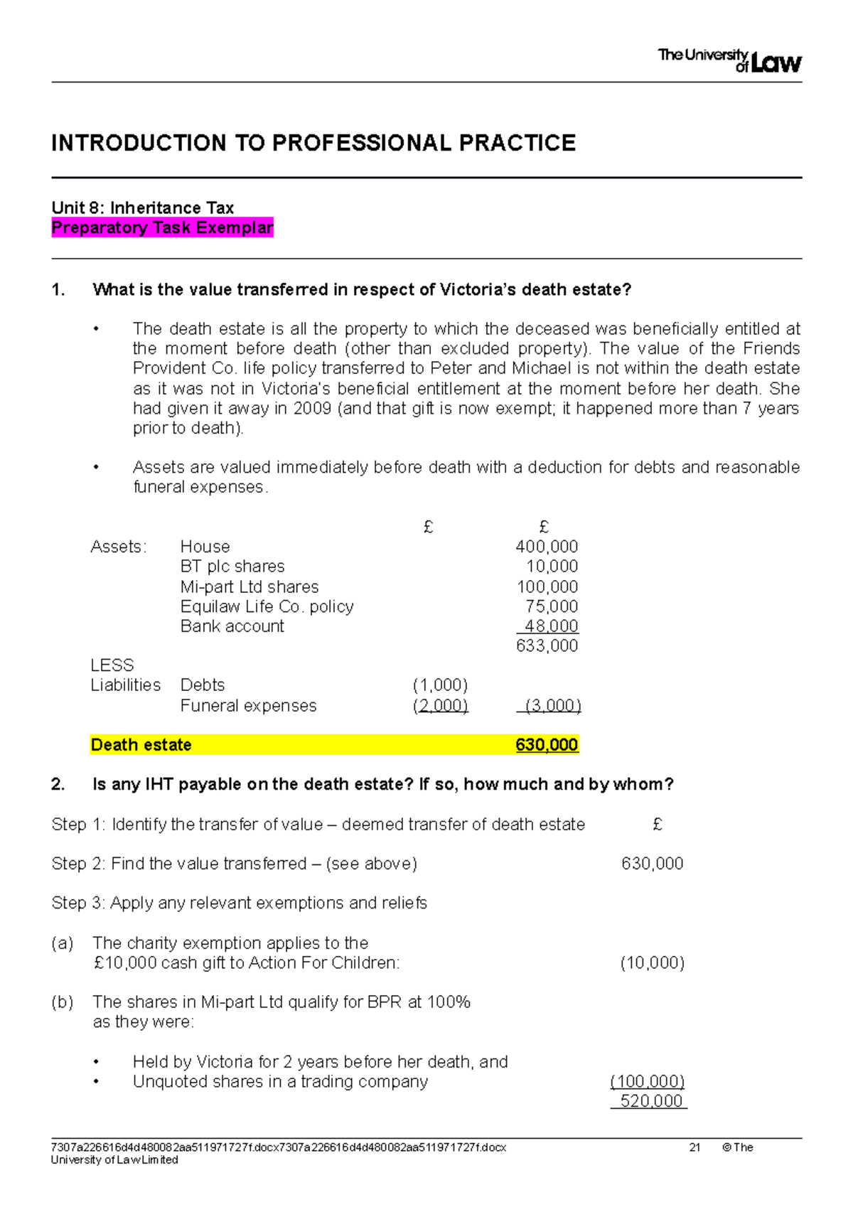 3 Ipp Unit 8 Inheritance Tax Prep Task Exemplar Introduction