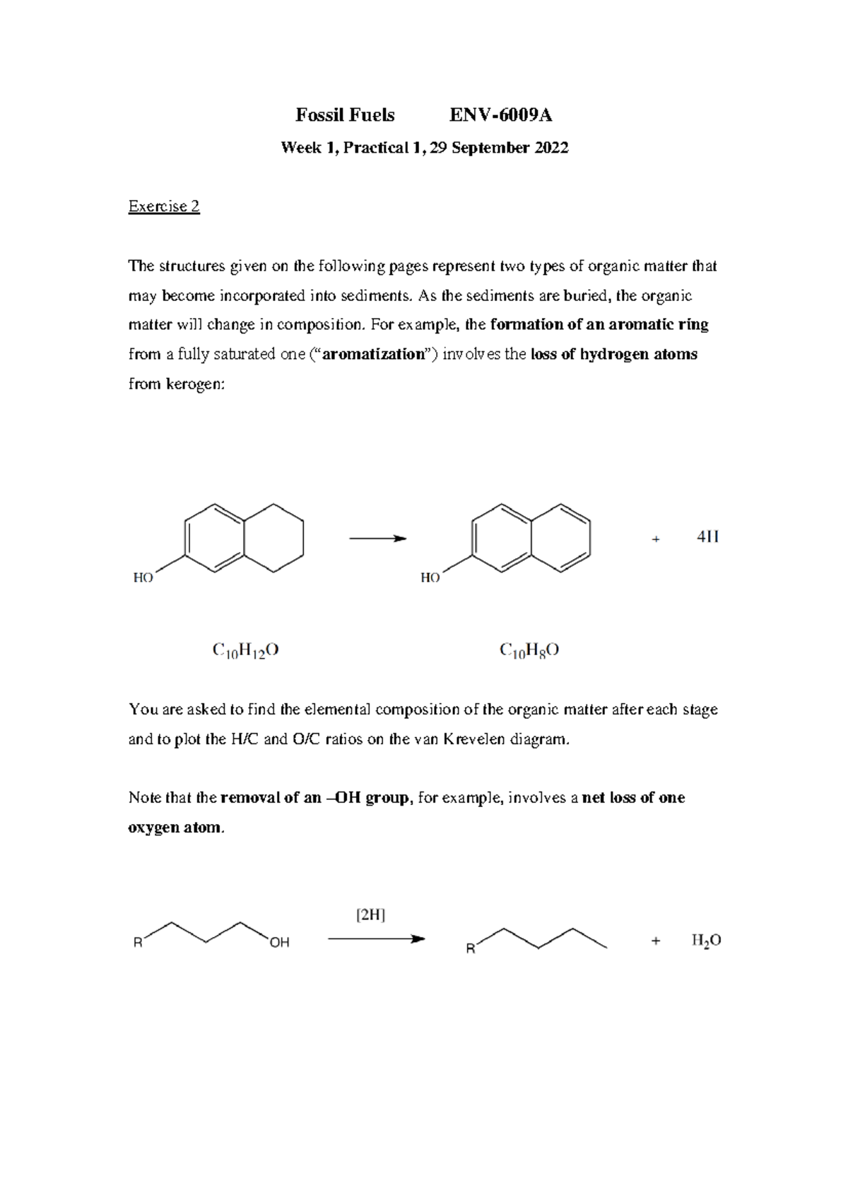 Practical 1 - Exercise 2 - Fossil Fuels Week 1, Practical 1, 29 ...