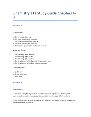 Chemistry 111 Study Guide Chapters 22-24 - Chemistry 111 Study Guide ...