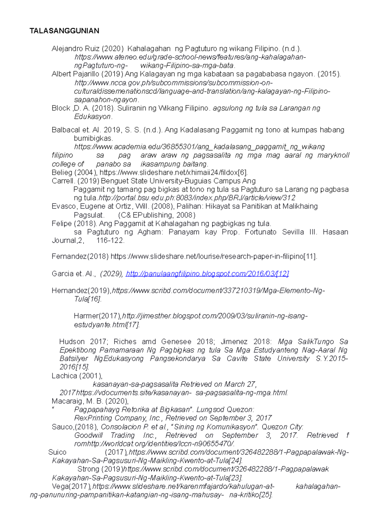 Talasanggunian - TALASANGGUNIAN Alejandro Ruiz (2020) Kahalagahan ng ...