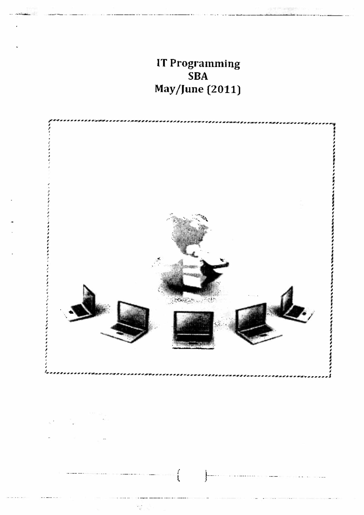 CSEC June 2011 Information Technology SBA - IT Programming SBA May/June ...