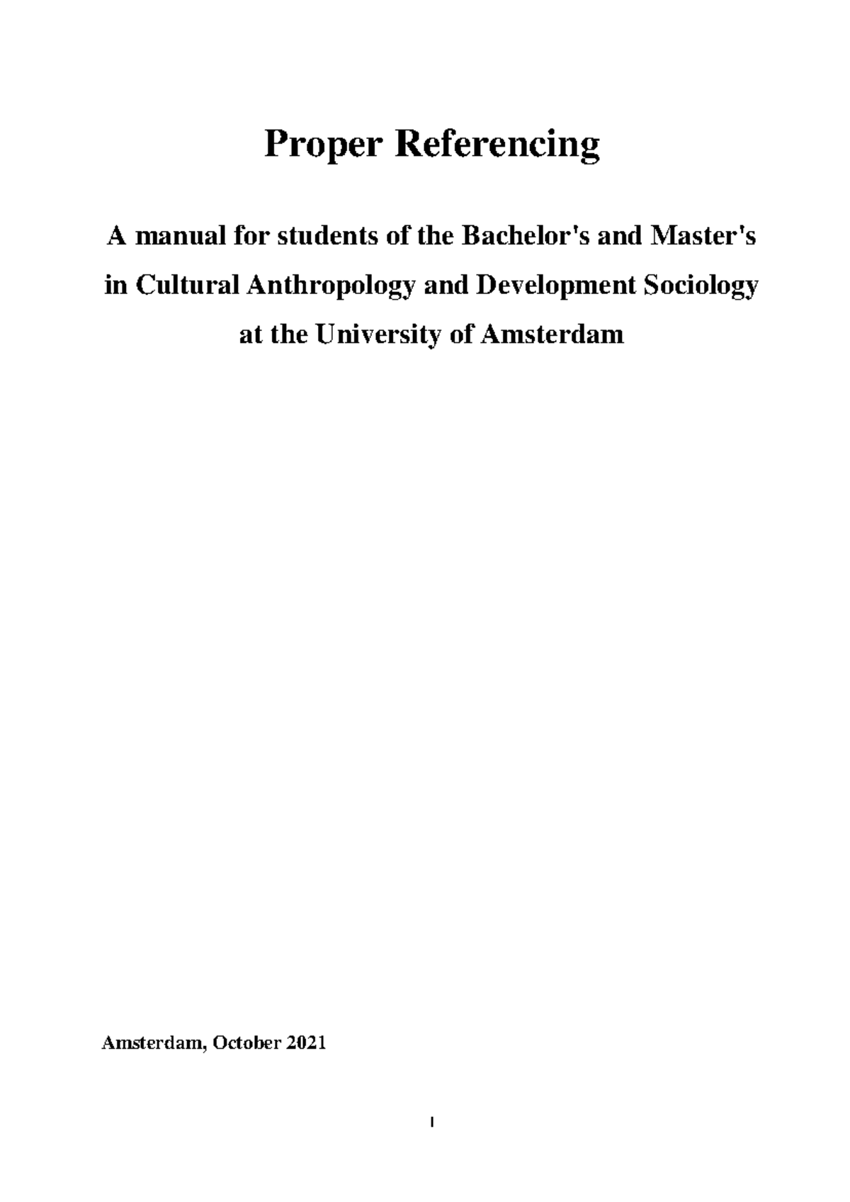 Proper Referencing October 2021 - Proper Referencing A manual for ...