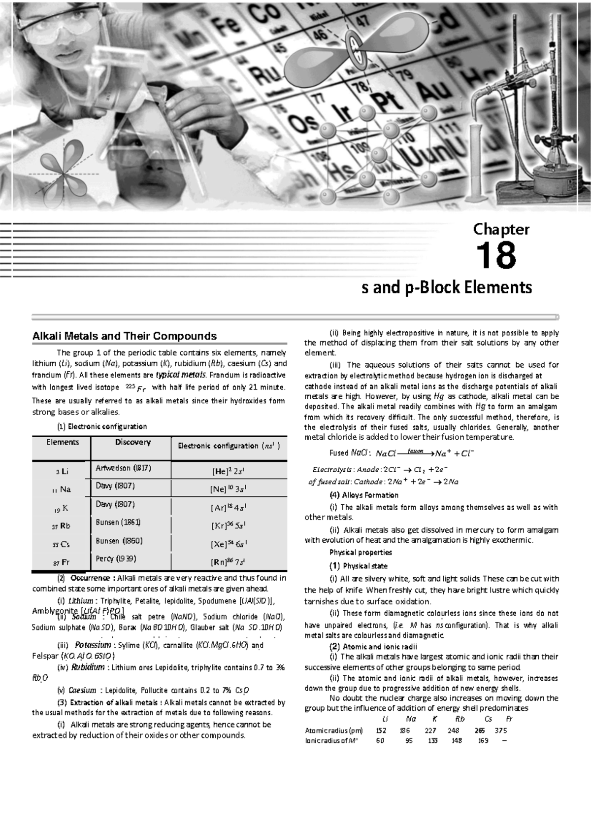 S - Block AND P - Block Chemistry Notes - 3 3 2 2 2 2 Alkali Metals and ...