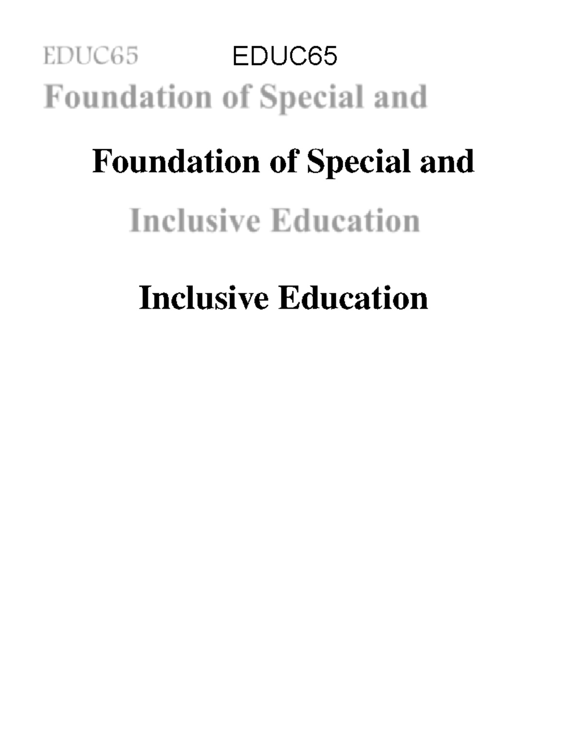 EDUC65 UNIT 1 Lesson 1pdf EDUC Foundation Of Special And Inclusive educ65-unit-1-lesson-1pdf-educ-foundation-of-special-and-inclusive
