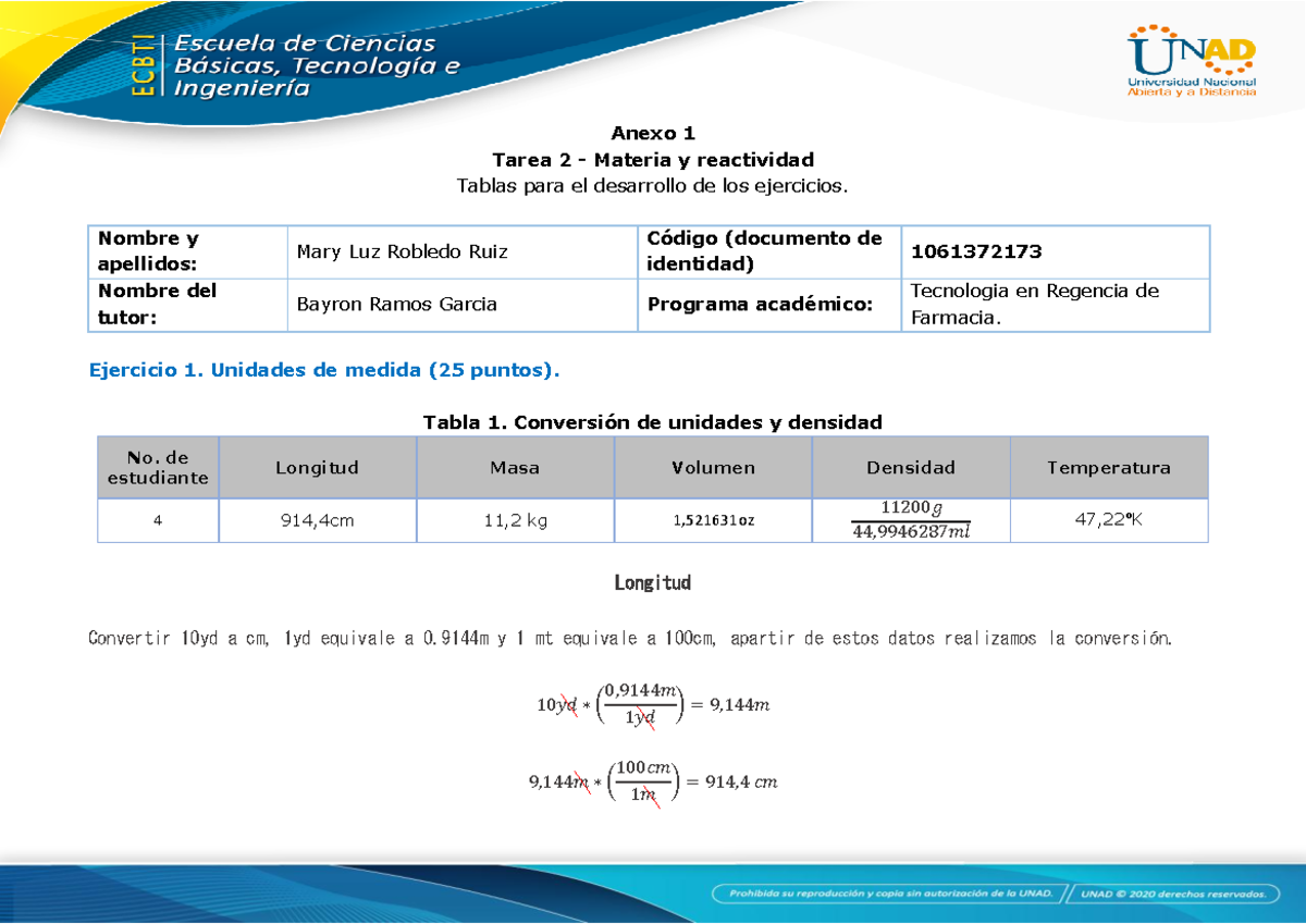Anexo 1 Conversion de unidades y densidad Mary luz Robledo RUIZ - Anexo ...
