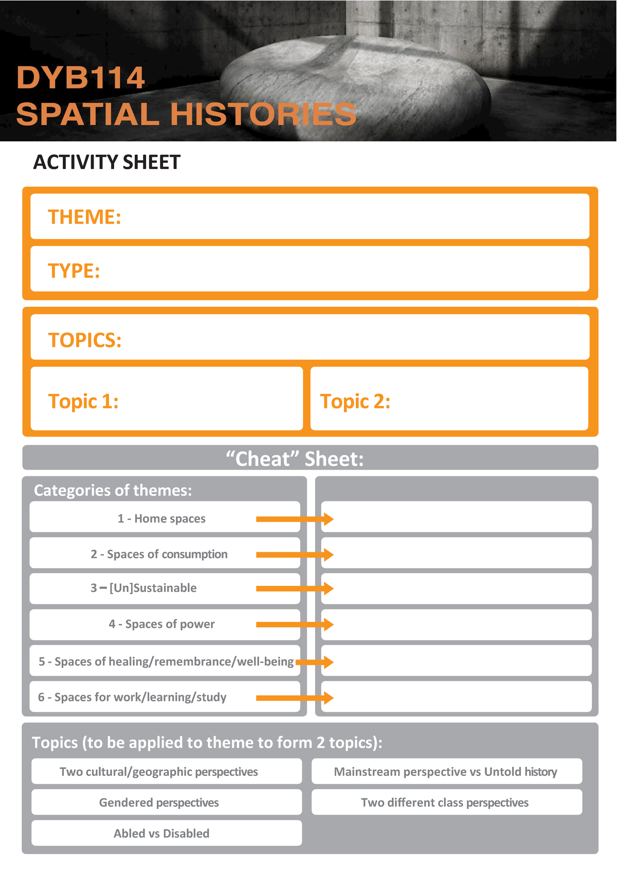 2023 W2 DYB114 Tutorial Essay activity sheet - Version 2-2 - THEME ...