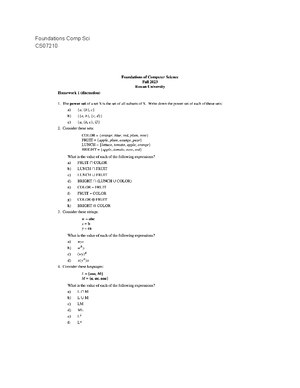 Foundations to Comp Sci-3 - CS07210 - Foundations Comp Sci CS - Studocu