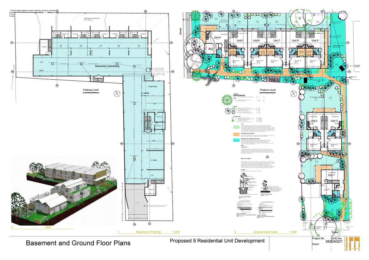 DWG 02 - Basement and Ground Floor Plans 2023 - DWG No. date: rev: Project No. Client: MAF Group ...