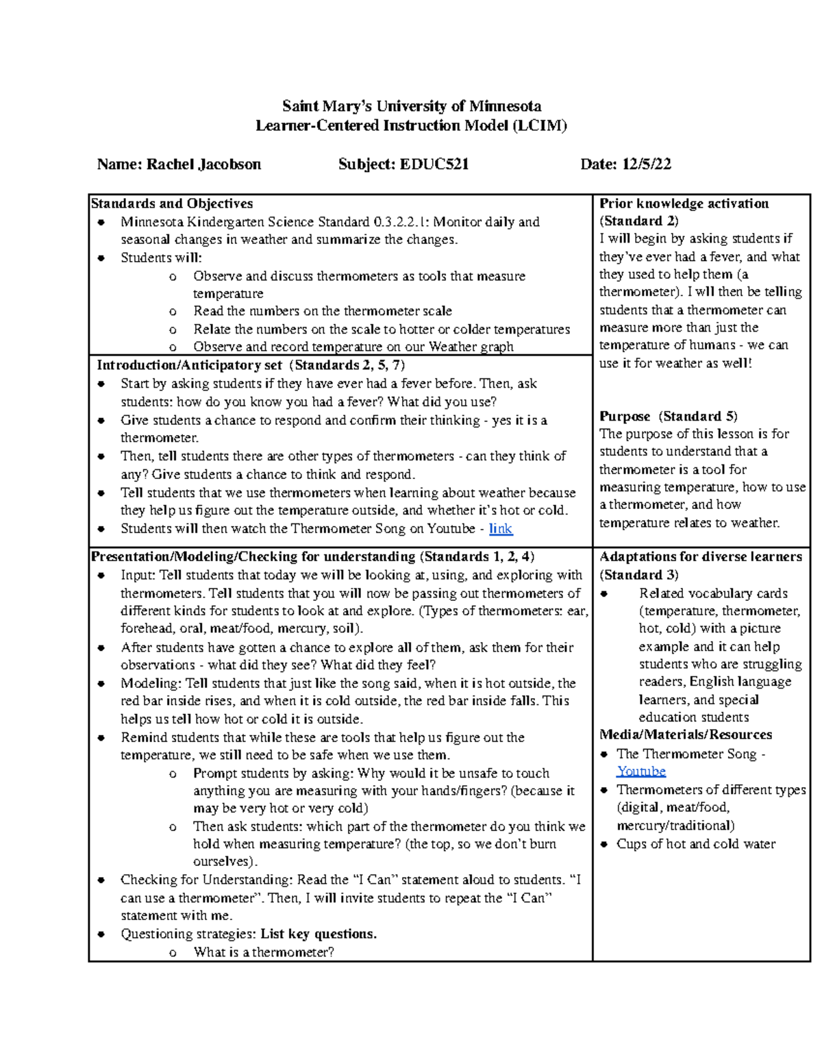 LRPU LCIM - Professor Connie Bryant - Saint Mary’s University of ...