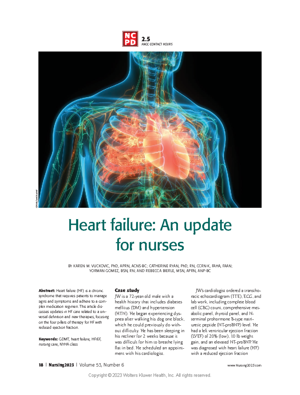 Heart failure article - 18 l Nursing2023 l Volume 53, Number 6 ...