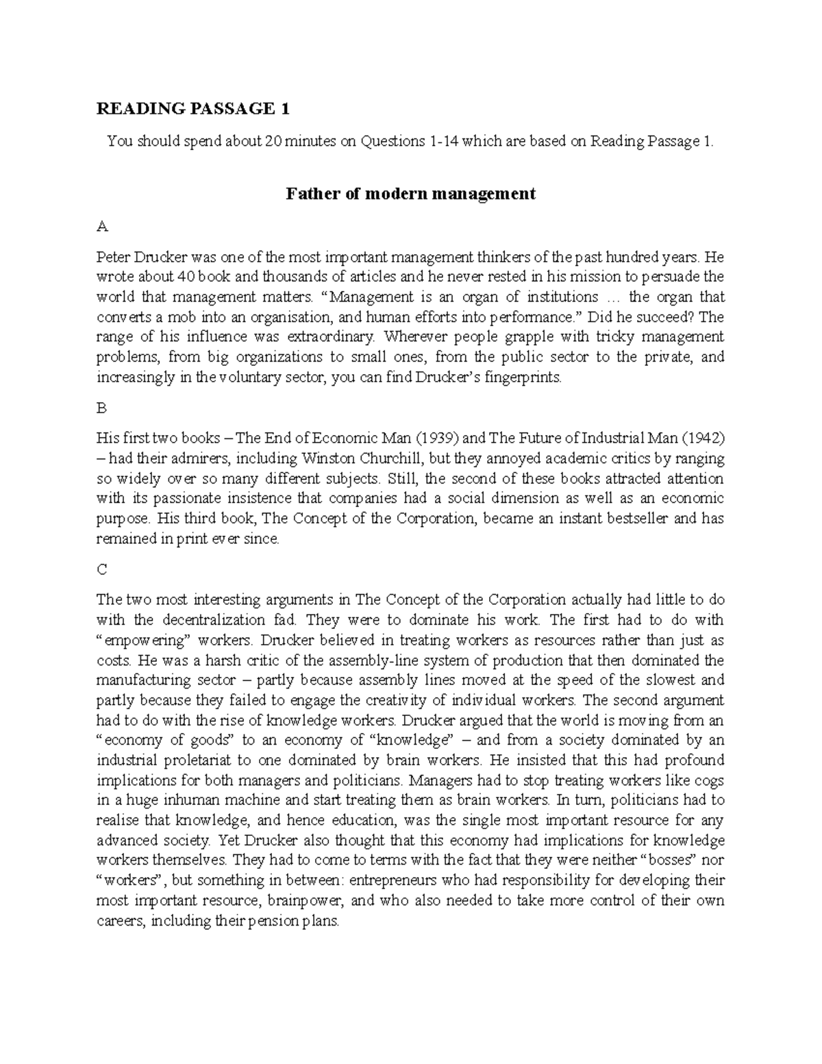 Reading-Listening-4 - READING PASSAGE 1 You should spend about 20 ...