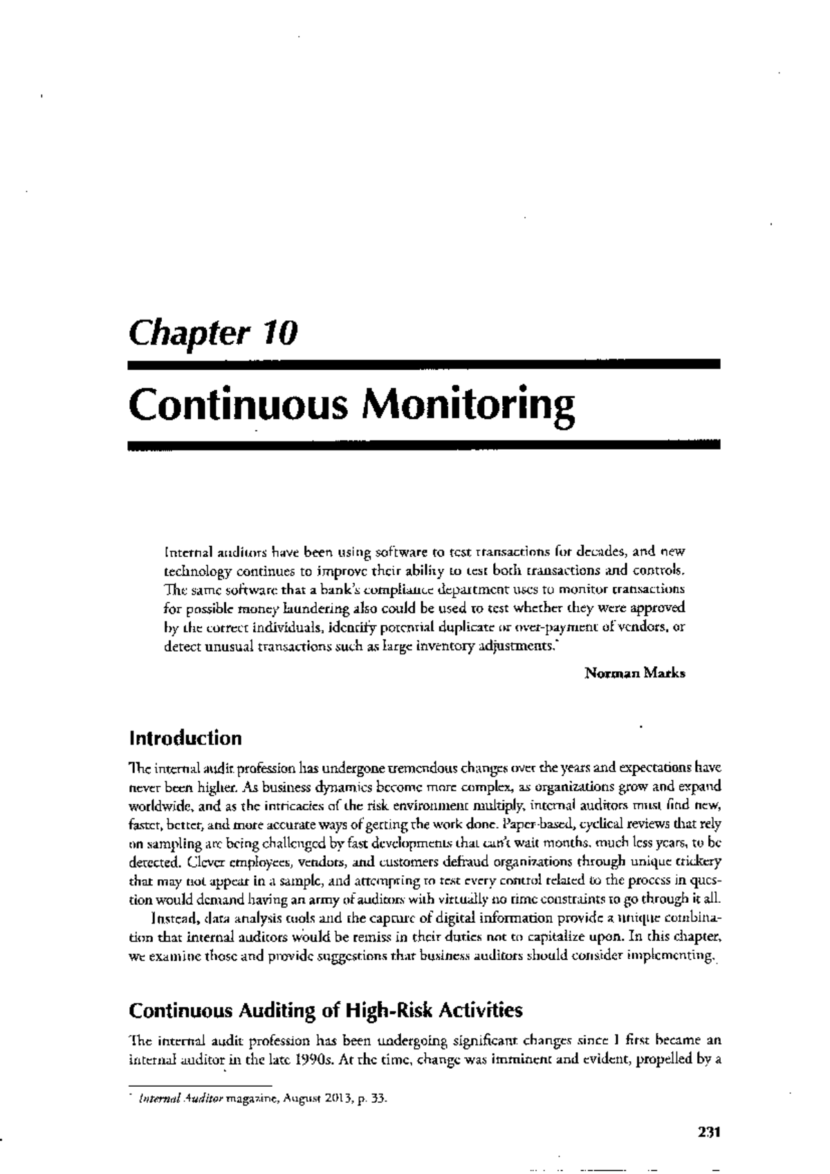 Chapter 10 Continous Monitoring - Operations Management - Studocu