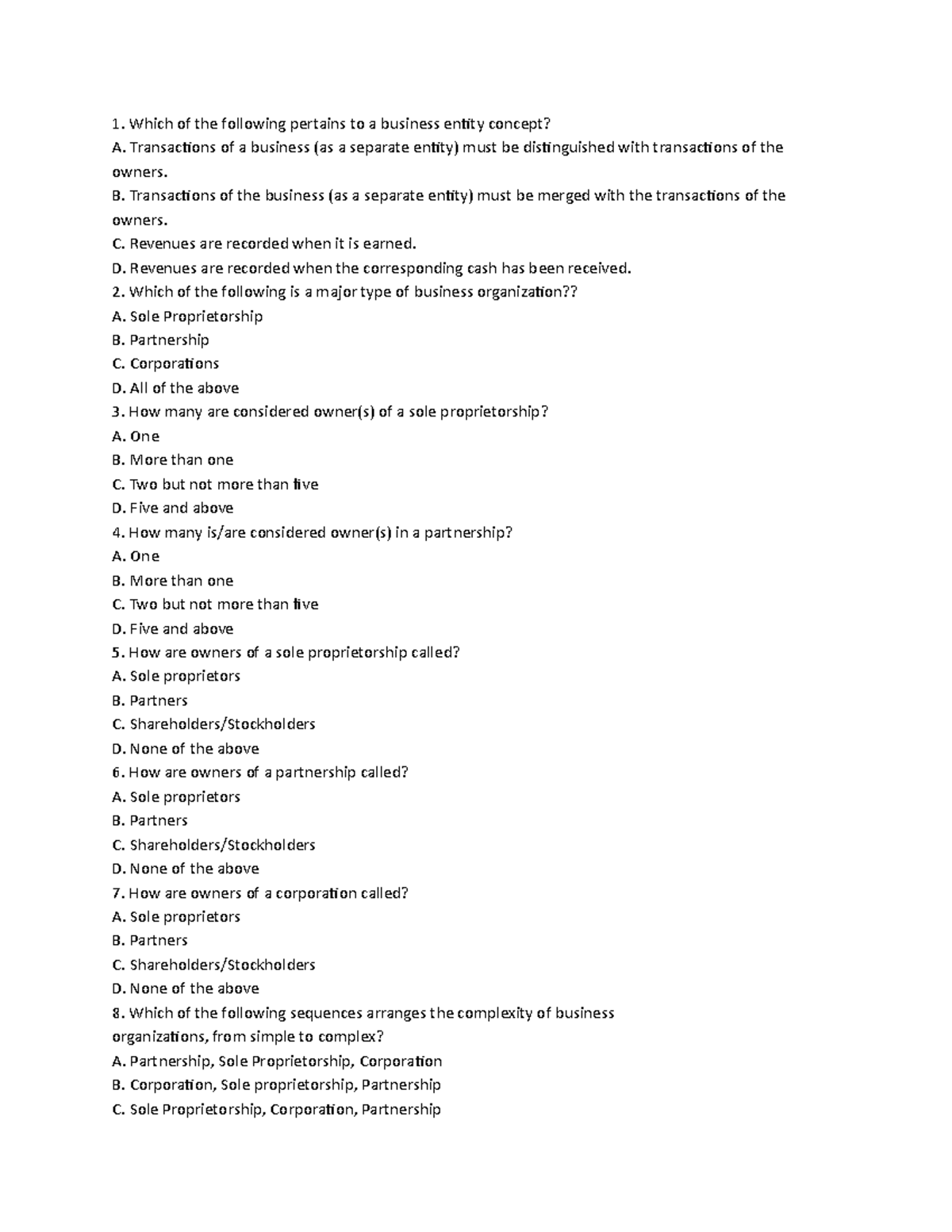 FS- Activity-2 - IA3 - Which of the following pertains to a business ...