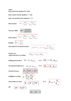 Che144 cheat sheet summary foundations of chemistry - Warning: TT ...