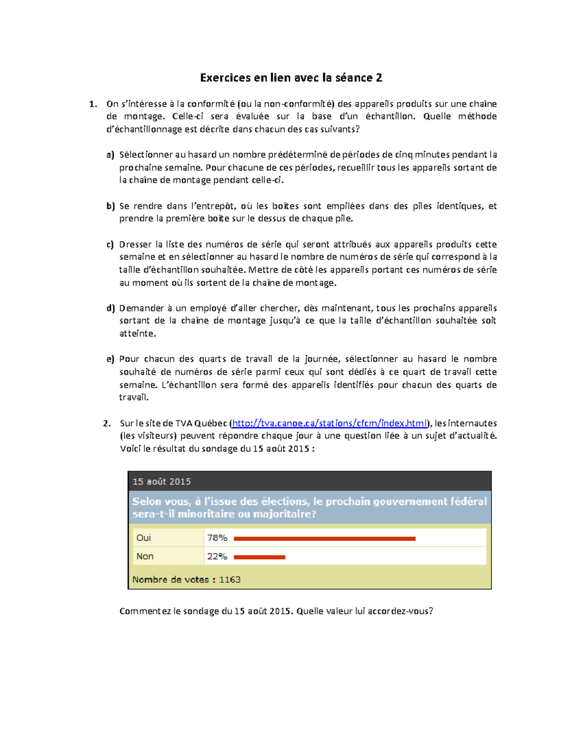 Exercices Thème 2 Exercice Séance 2 Statistique Exercices En