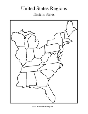 East States Map - United States Regions Eastern States United States ...