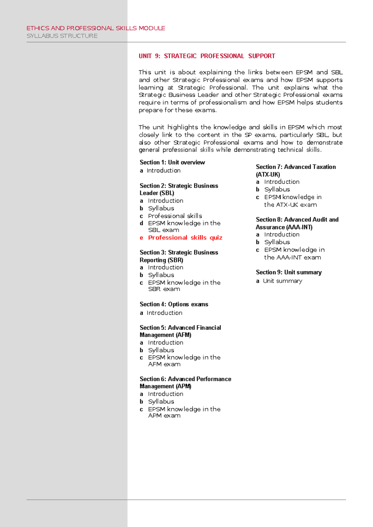Ethics AND Professional Skills - Strategic Professional Support ...